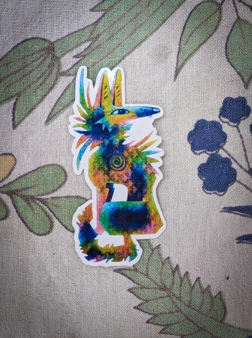Chroma Coyote Clear Vinyl Sticker | The Art of Maranda Cromwell